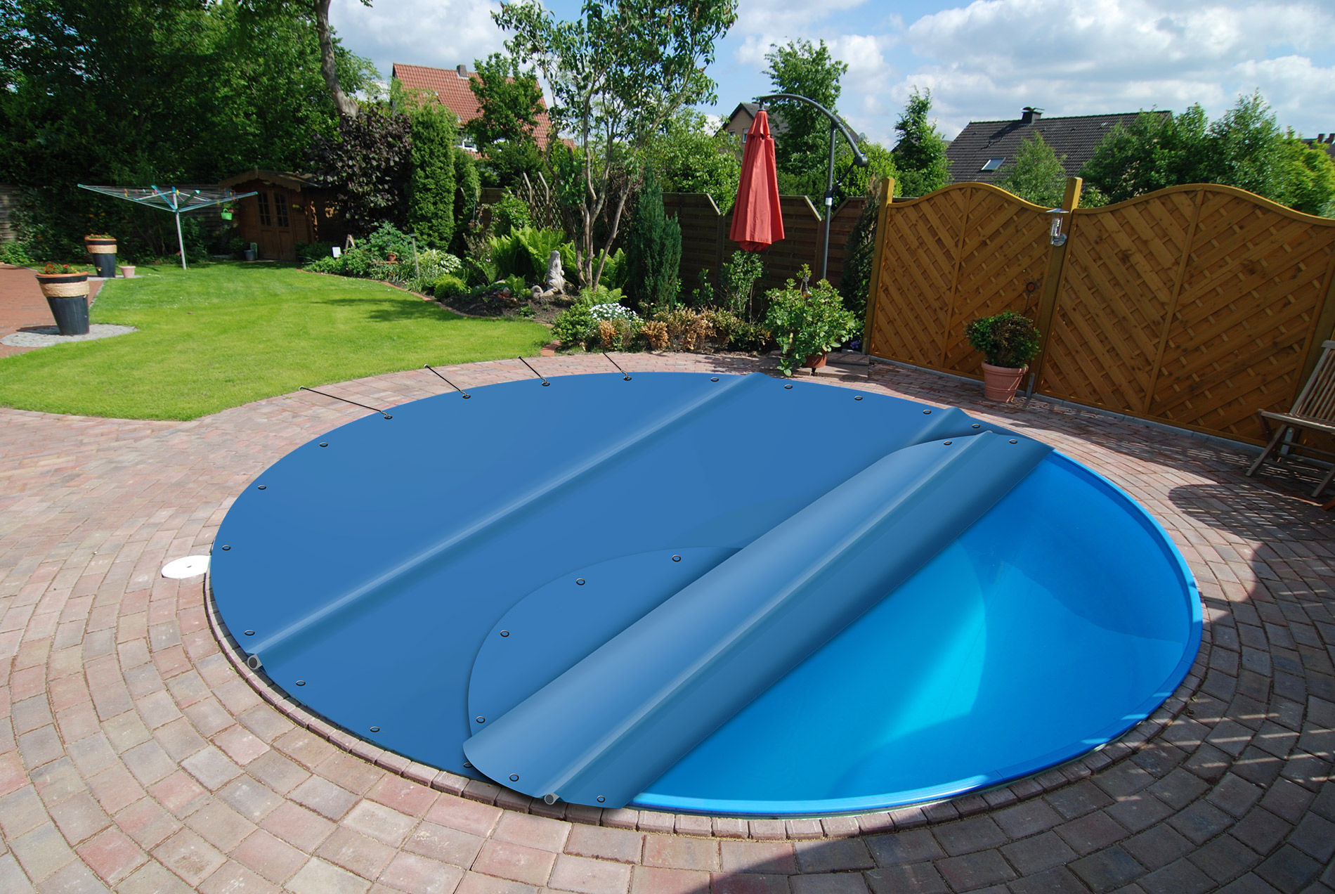 Poolabdeckungen für runde Anlagen: robust & wasserdicht